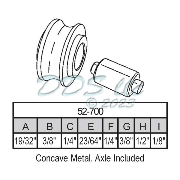 Sliding Window Wheels 52-700 | Window and Door Parts