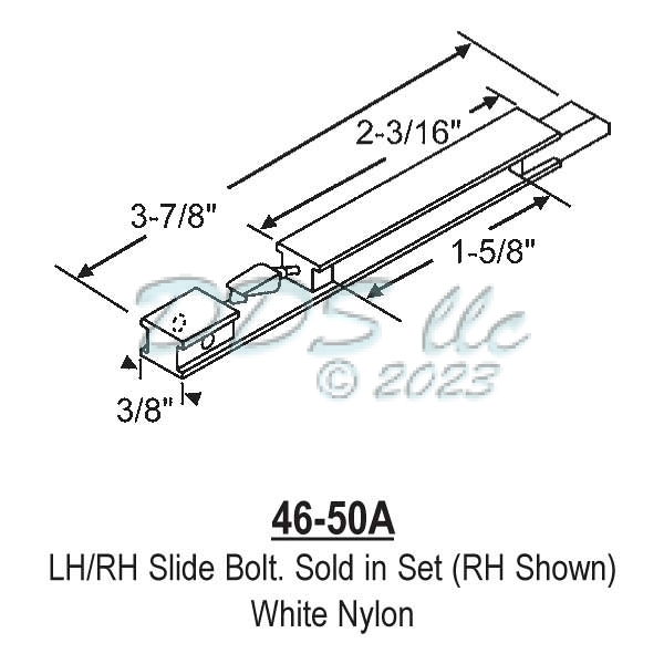 Slide Bolt 46-50A | Window and Door Parts