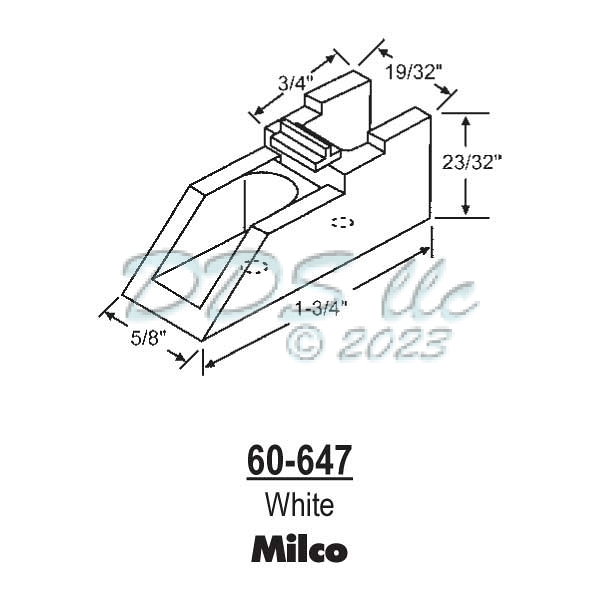 Milco Window Sash Guide 60-647 | Window and Door Parts