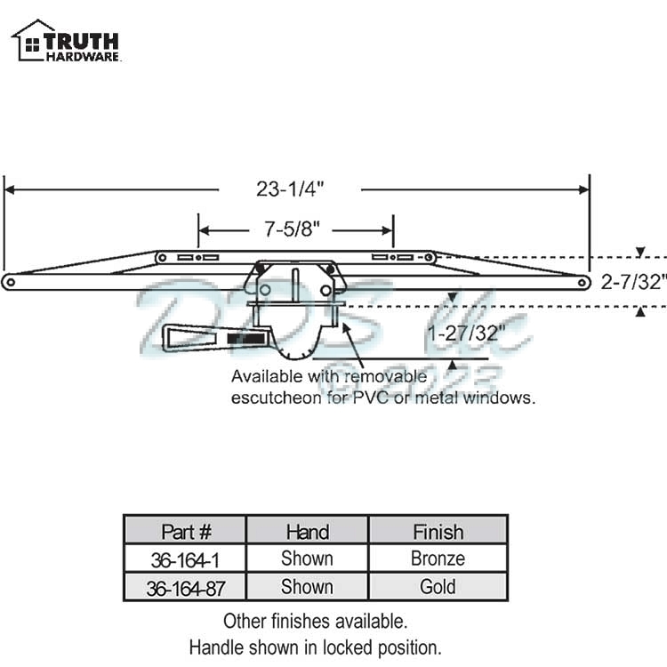 Truth Lever Operator 36-164-1 | Window and Door Parts