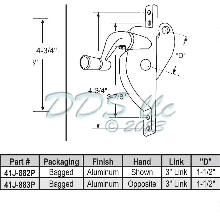 Jalousie Operator 41J-883P | Window and Door Parts