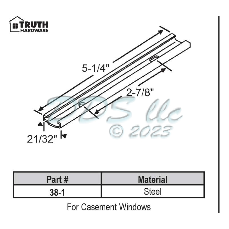 Casement Track 38-1 | Window and Door Parts