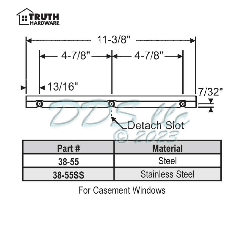 Casement Track 38-55 | Window and Door Parts