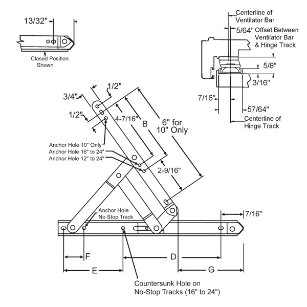 10" Truth Anderberg 301ss Series Casement Hinge 28-10-3-03 | Window and ...