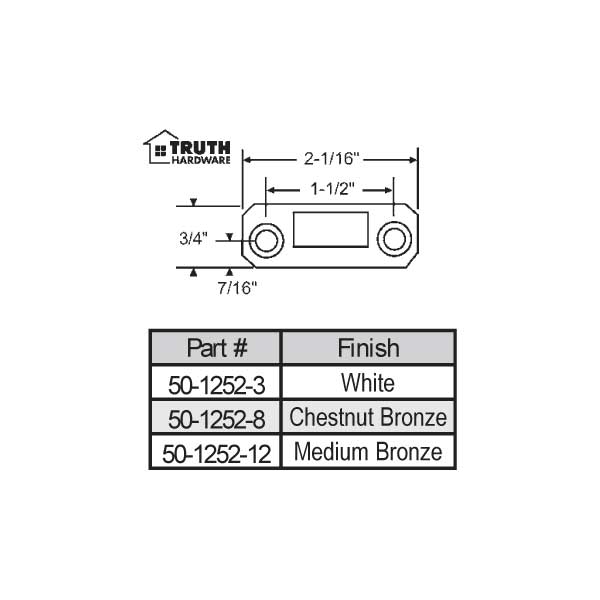 Keeper and Strike 50-1252-8 | Window and Door Parts