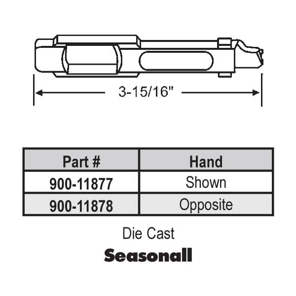 Slide Bolt 900-11877 | Window and Door Parts