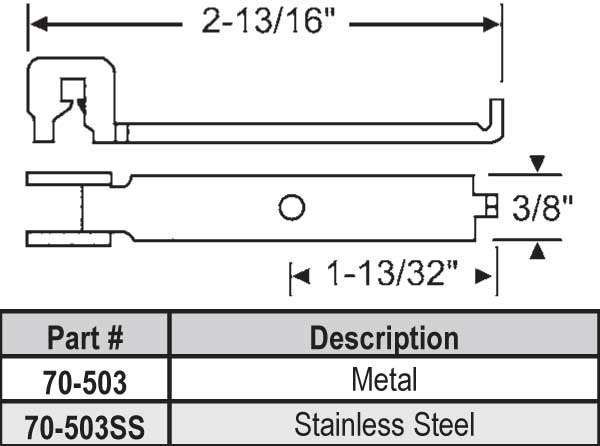 Metal Bracket 70-503 | Window and Door Parts